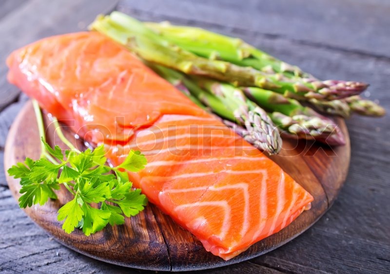 Raw salmon | Stock image | Colourbox