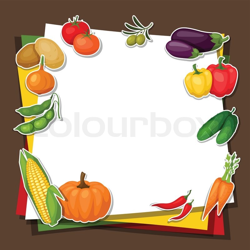 Background design with fresh ripe ... | Stock vector | Colourbox
