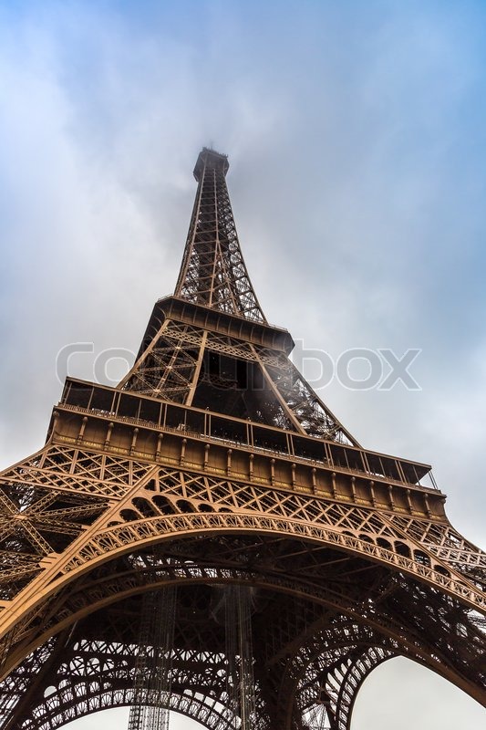 Eiffel Tower in Paris France on a ... | Stock image | Colourbox