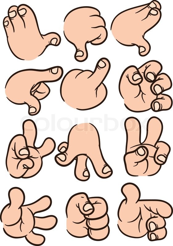 Cartoon-Hände | Stock-Vektor | Colourbox