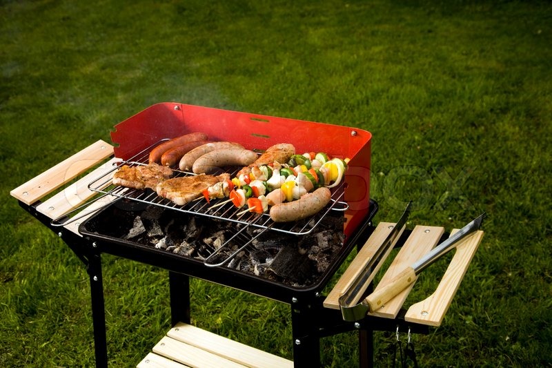 Barbecue in the garden, really tasty ... | Stock image | Colourbox
