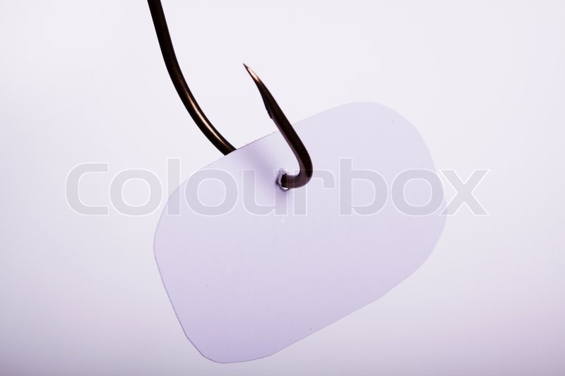 Business paper on hook concept. | Stock image | Colourbox