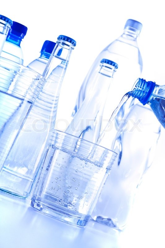 Fresh water bottles. Studio shots | Stock image | Colourbox