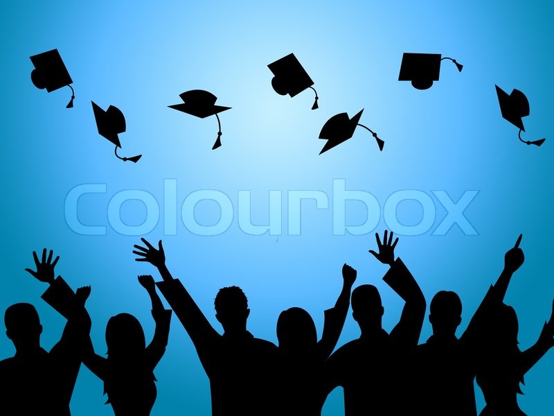 Bildung Abschluss zeigt Grad Zeremonie ... | Stock Bild | Colourbox