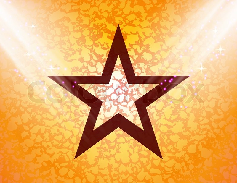 Star flat design with abstract ... | Stock image | Colourbox
