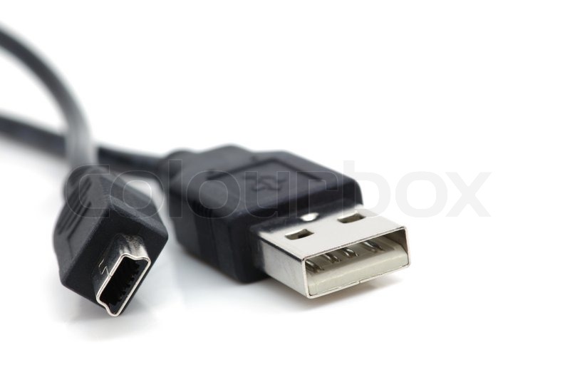 USB cable isolated on white | Stock image | Colourbox