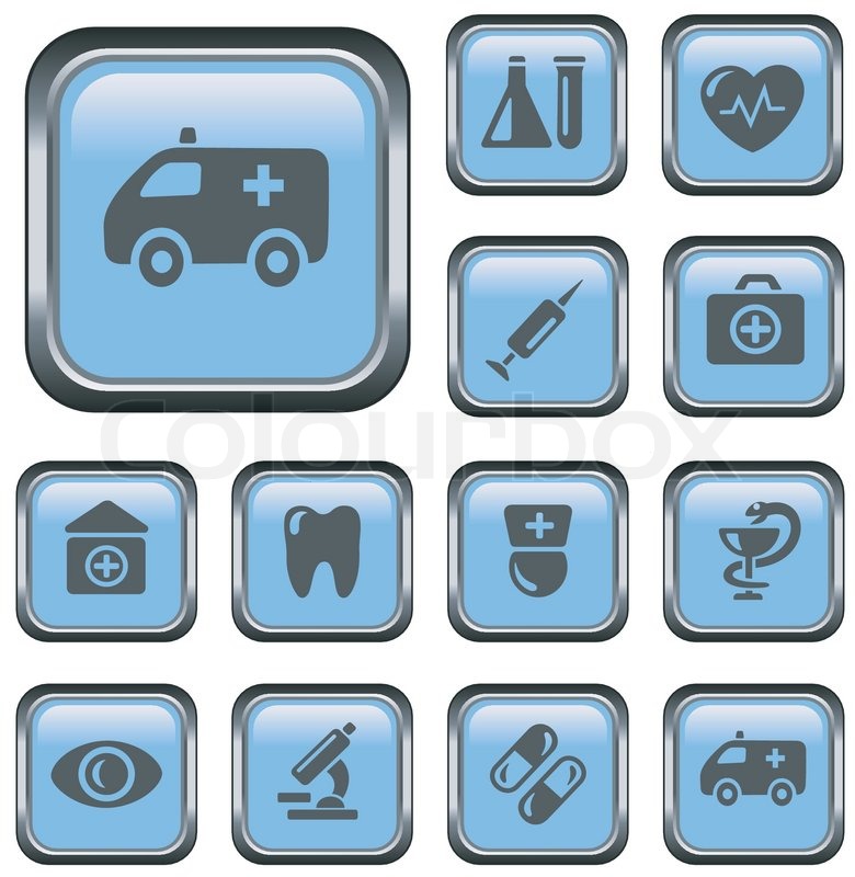 Medical button set | Stock vector | Colourbox