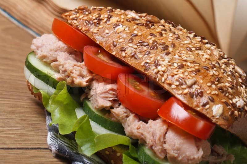 Tasty School Lunch A Sandwich With Stock Image Colourbox