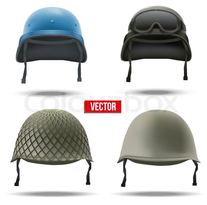 Set of Military helmets Vector ... | Stock vector | Colourbox
