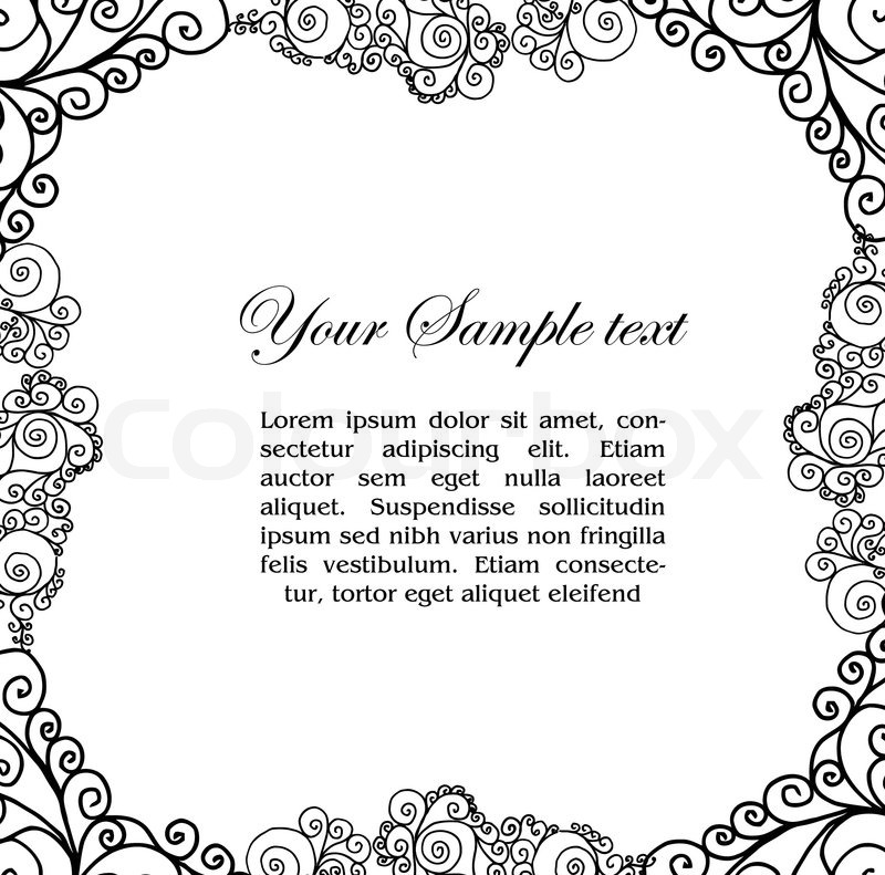 Vector curly border with place for ... | Stock vector | Colourbox