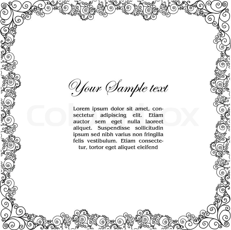 Vector curly border with place for ... | Stock vector | Colourbox