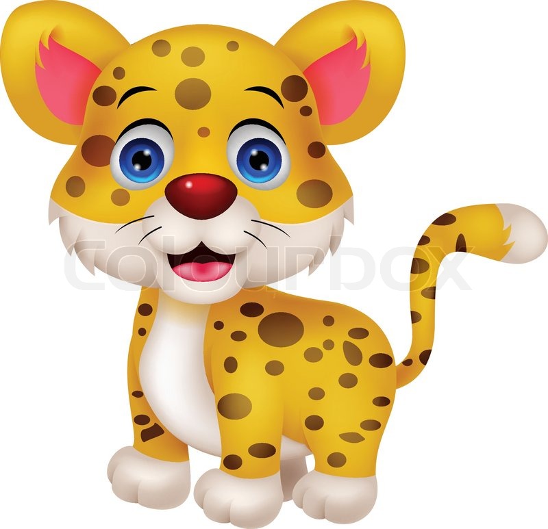 Vector illustration of Funny leopard ... | Stock vector | Colourbox