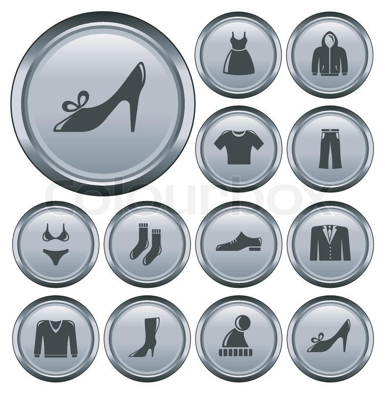 Clothes button set | Stock vector | Colourbox