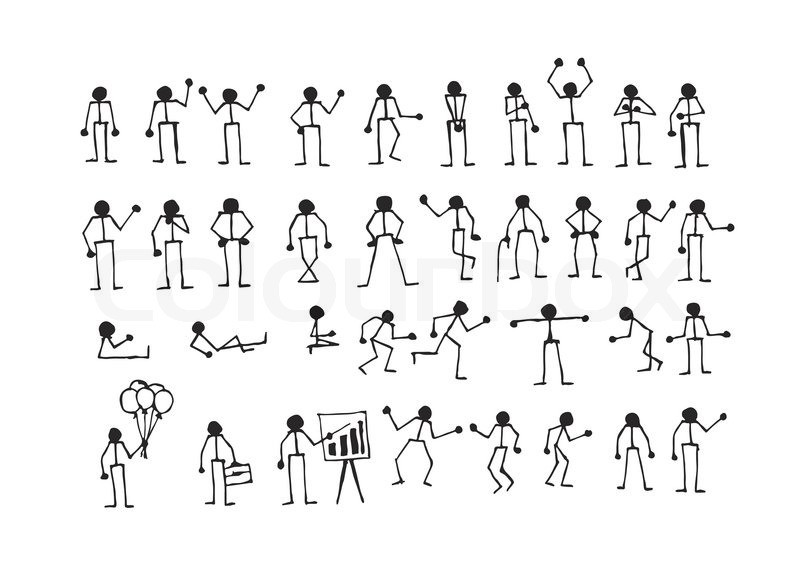 People actions Sign Symbol Pictogram | Stock vector | Colourbox