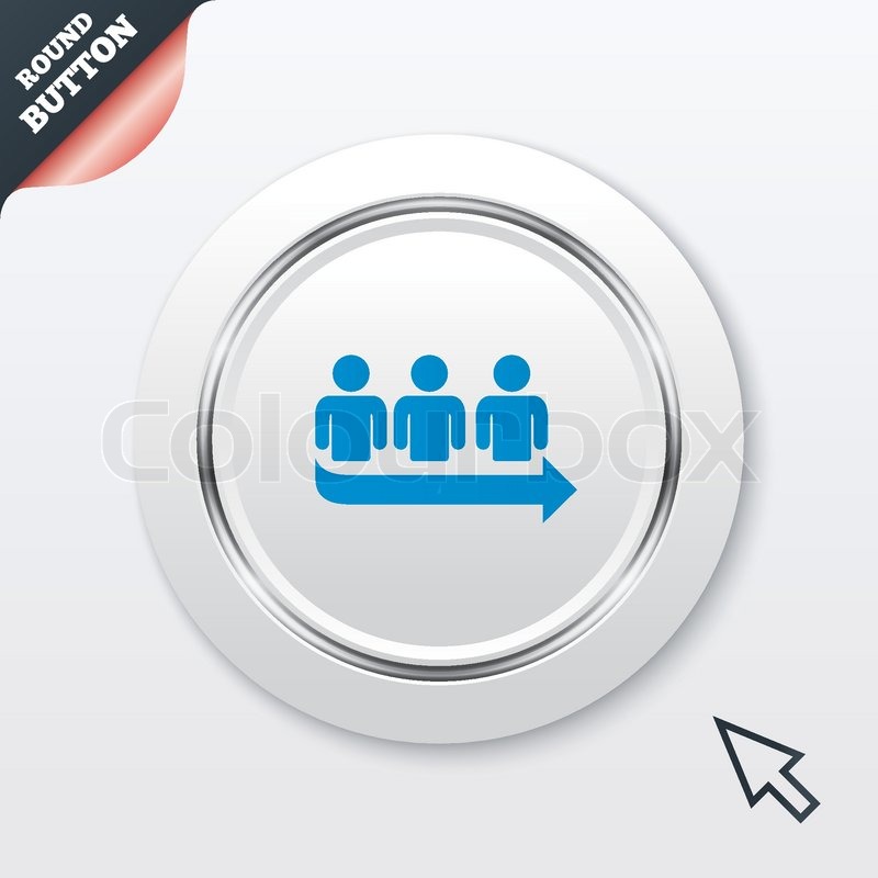 Queue sign icon. Long turn symbol. ... | Stock vector | Colourbox