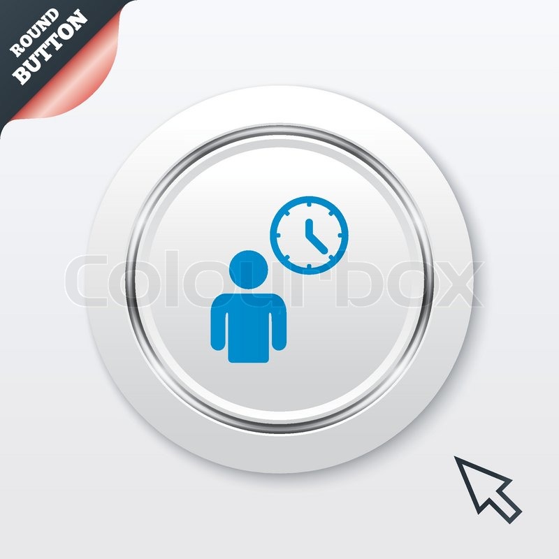 Person waiting sign icon. Time symbol. ... | Stock vector | Colourbox