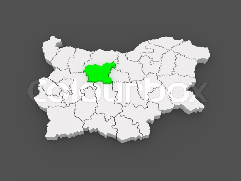 Map of Lovech Province. Bulgaria. 3d | Stock image | Colourbox