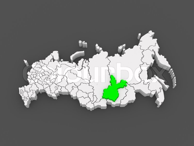 Map of the Russian Federation. Irkutsk ... | Stock Photo | Colourbox