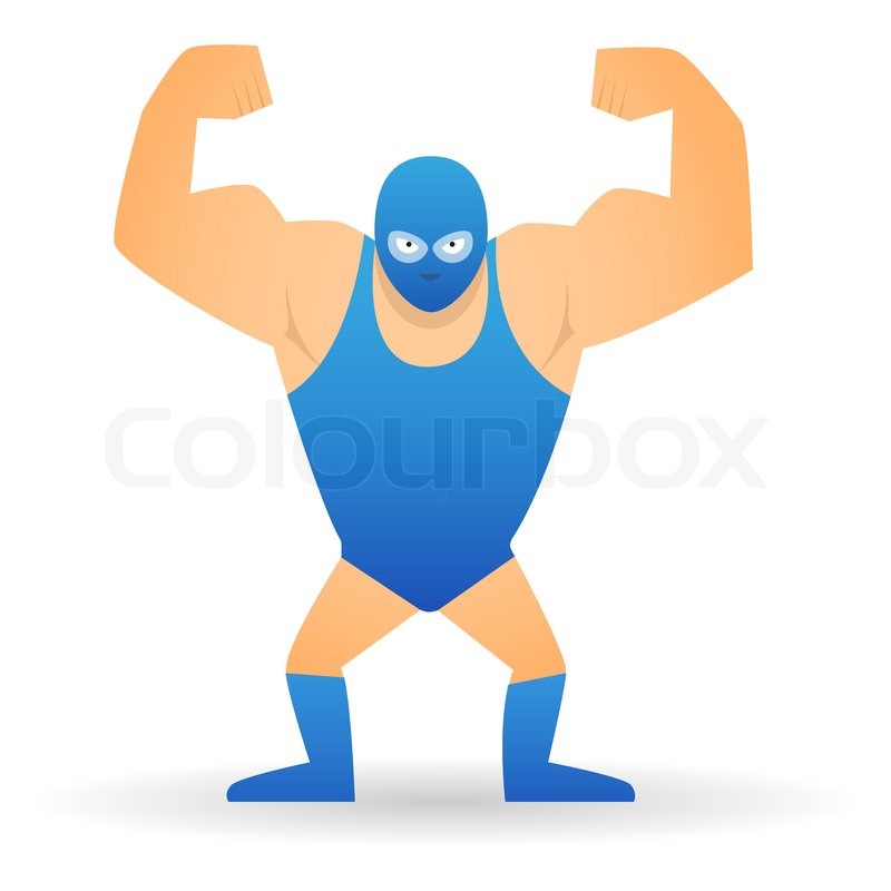 Illustration of a isolated wrestler | Stock vector | Colourbox