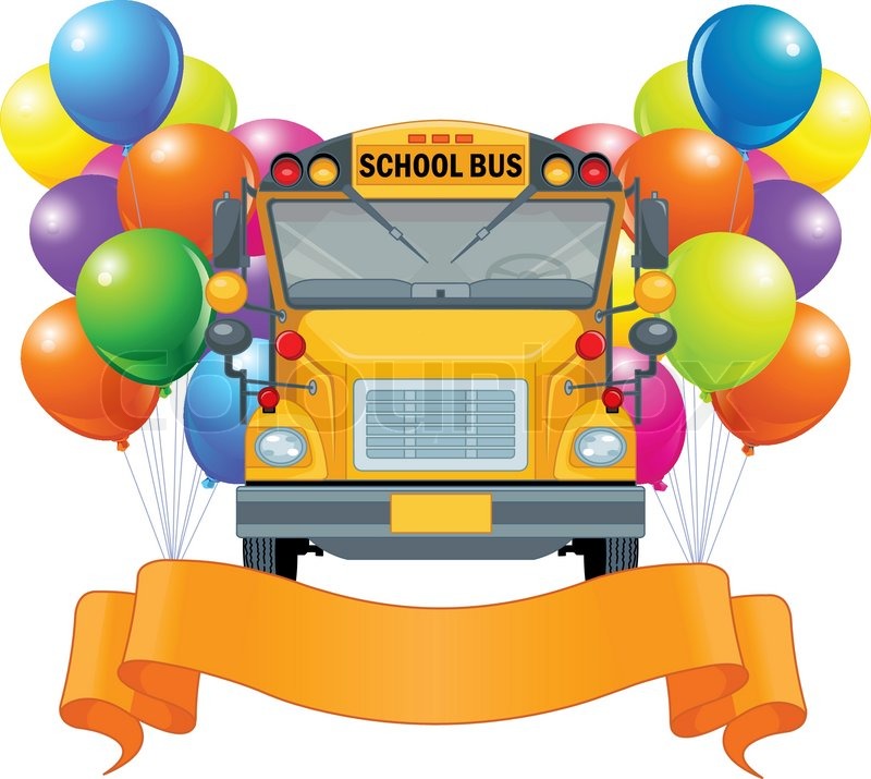 Illustration of American school bus | Stock vector | Colourbox