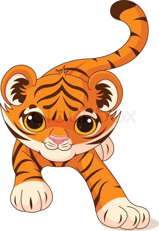 Tiger and baby | Stock-Vektor | Colourbox