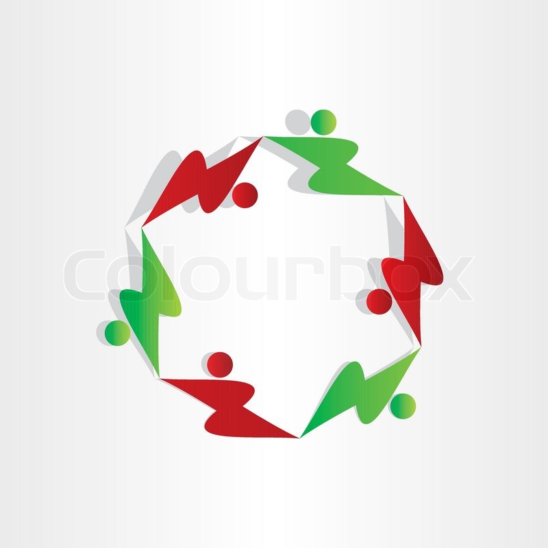 Kids playing children symbol abstract ... | Stock vector | Colourbox