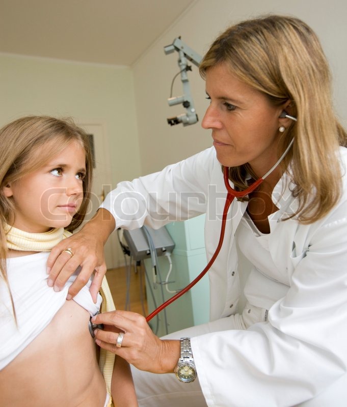 Doctor, child, girl | Stock Photo | Colourbox
