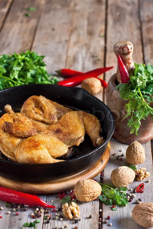 Chicken tabaka, traditional recipe of ... | Stock image | Colourbox