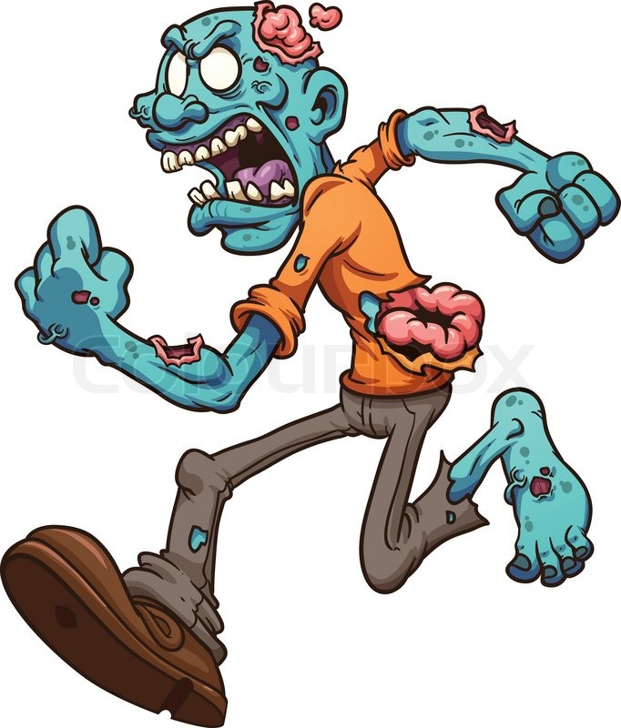 Running Zombie. Vector clip art ... | Stock vector | Colourbox