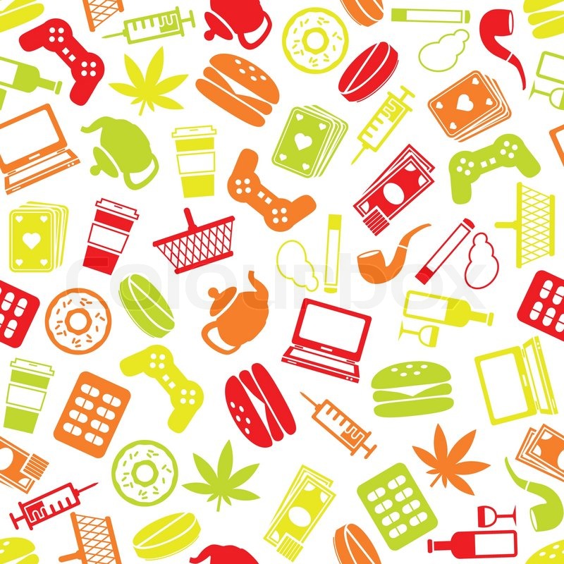 Addiction seamless pattern | Stock vector | Colourbox