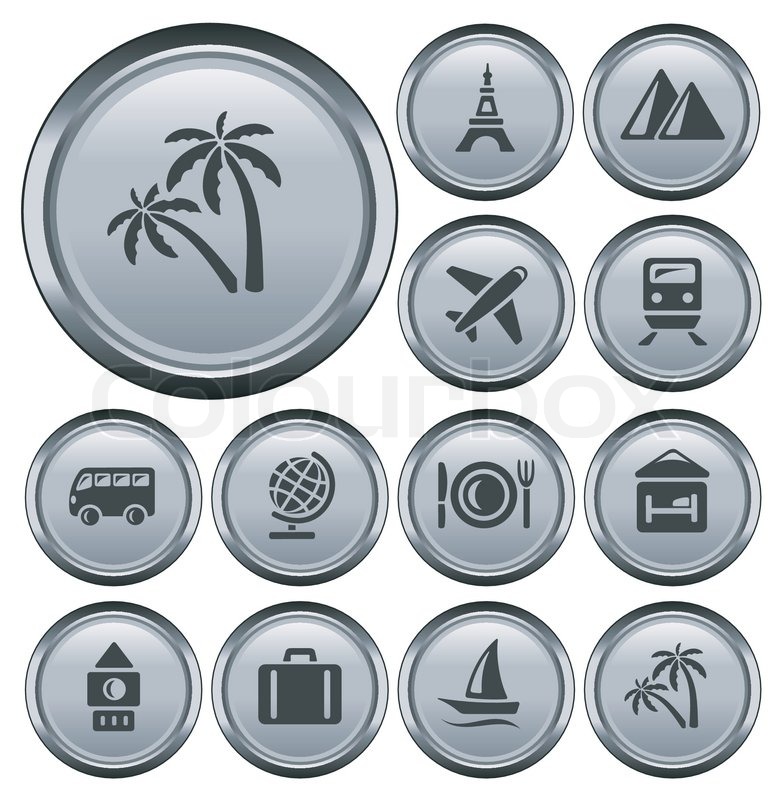 Travel button set | Stock vector | Colourbox
