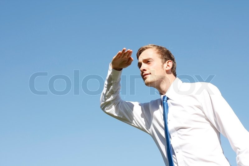 A businessman looking for something | Stock image | Colourbox