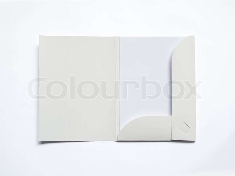 Blank opened folder with document ... | Stock image | Colourbox