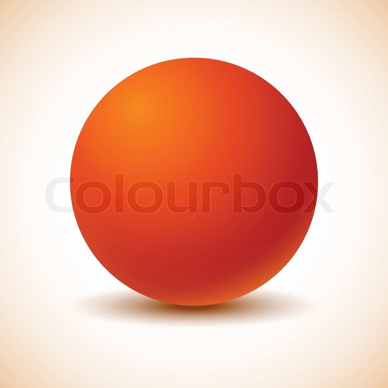 Orange ball. Vector illustration. | Stock vector | Colourbox