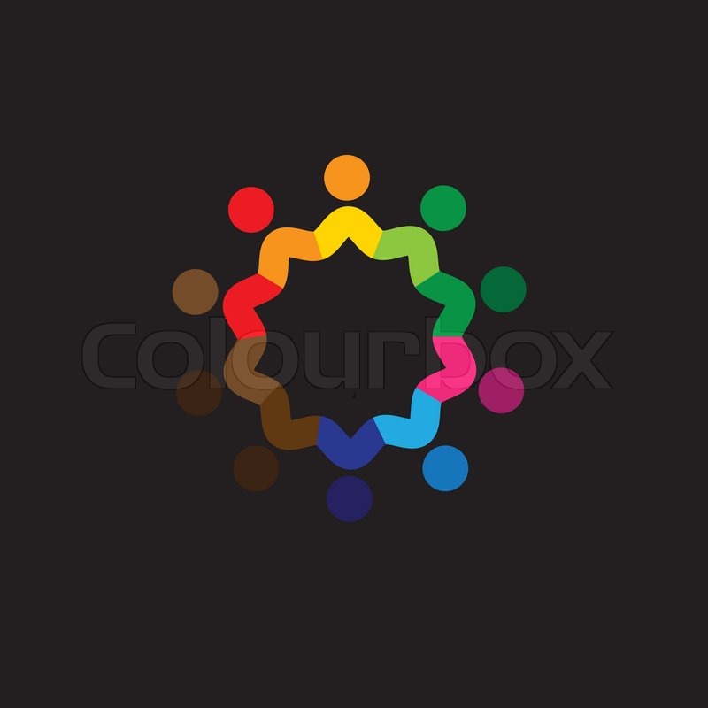 Friendship, unity, togetherness of ... | Stock vector | Colourbox