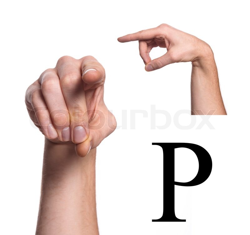 P, hand, signs | Stock Photo | Colourbox