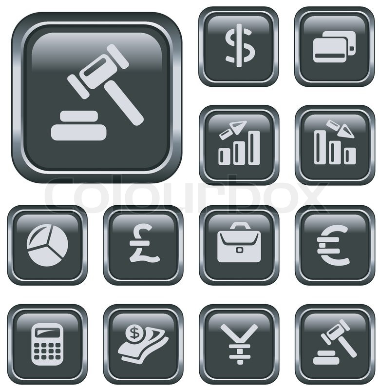 Finance button set | Stock vector | Colourbox