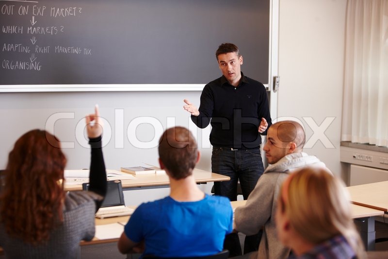 A school professor lecturing his ... | Stock image | Colourbox