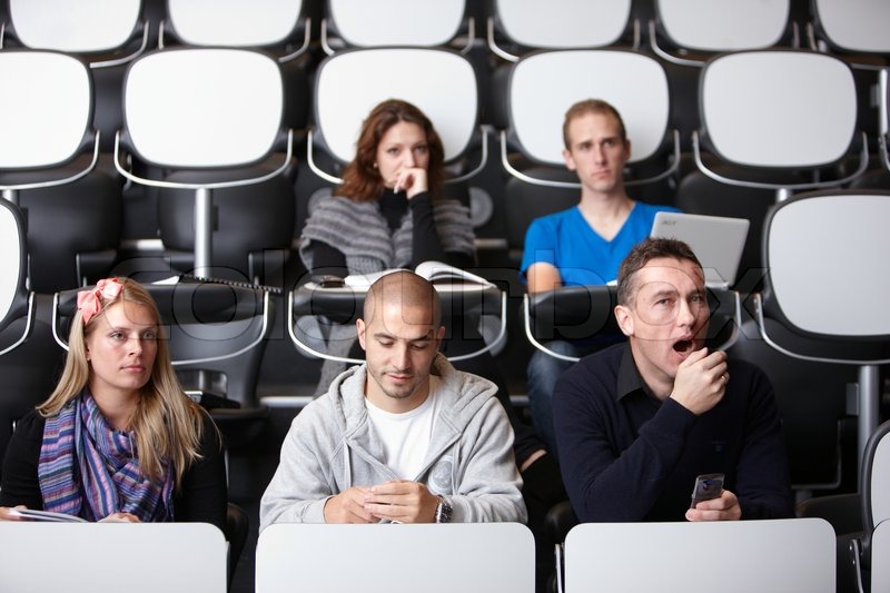 College students in an auditorium | Stock image | Colourbox