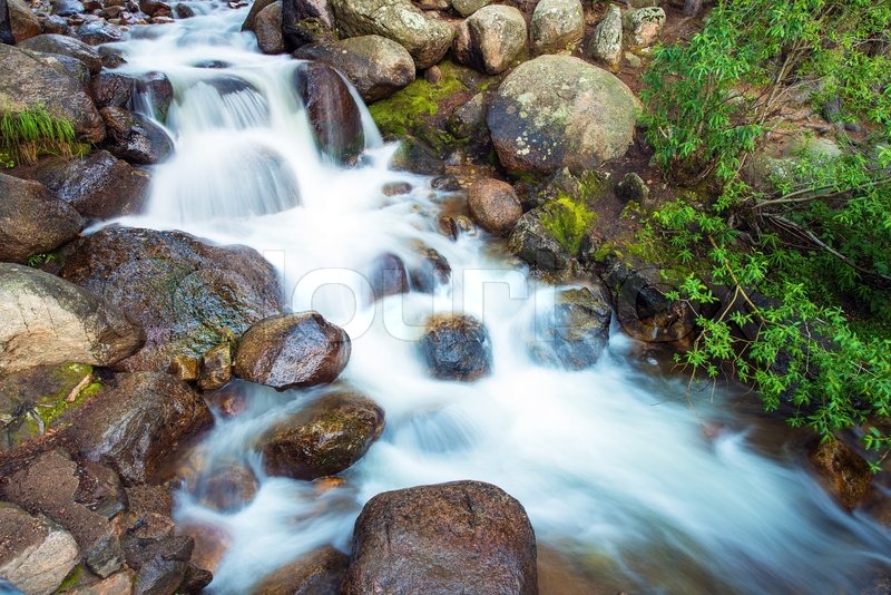 Mountain Stream Closeup Photo. Rocky ... | Stock image | Colourbox