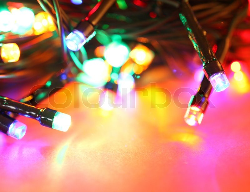 Close up of blinking LED bulbs | Stock image | Colourbox