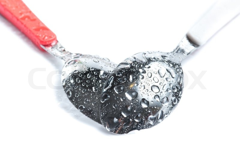 Spoons with water drops | Stock image | Colourbox