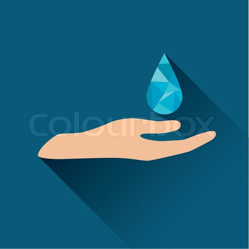 Drop over hand icon | Stock vector | Colourbox