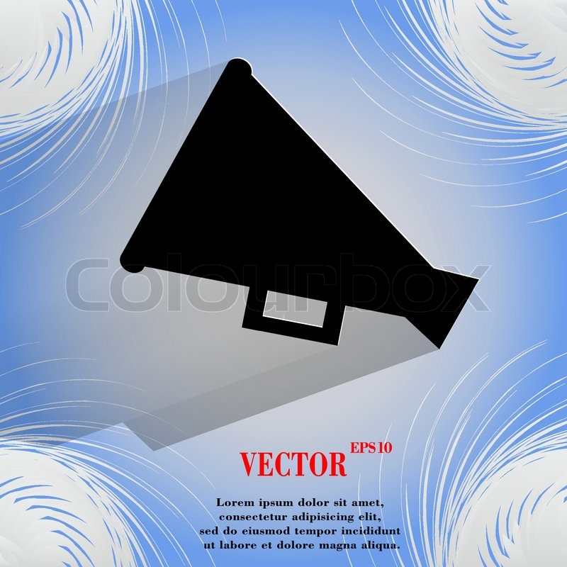 Megaphone, Loud-hailer icon. on a flat ... | Stock vector | Colourbox