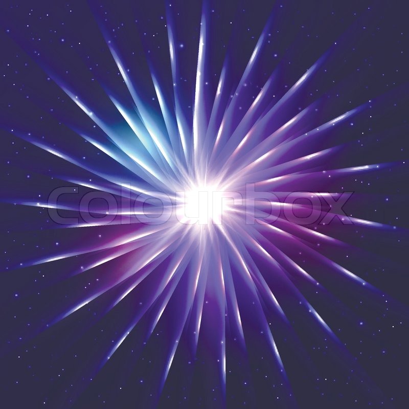 Abstract neon shining vector star | Stock vector | Colourbox