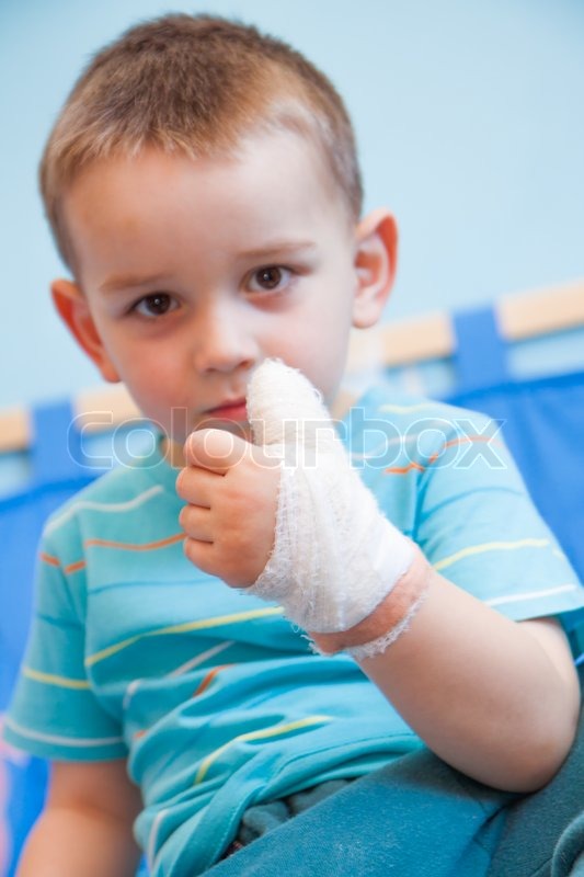 Bandaged Left Hand