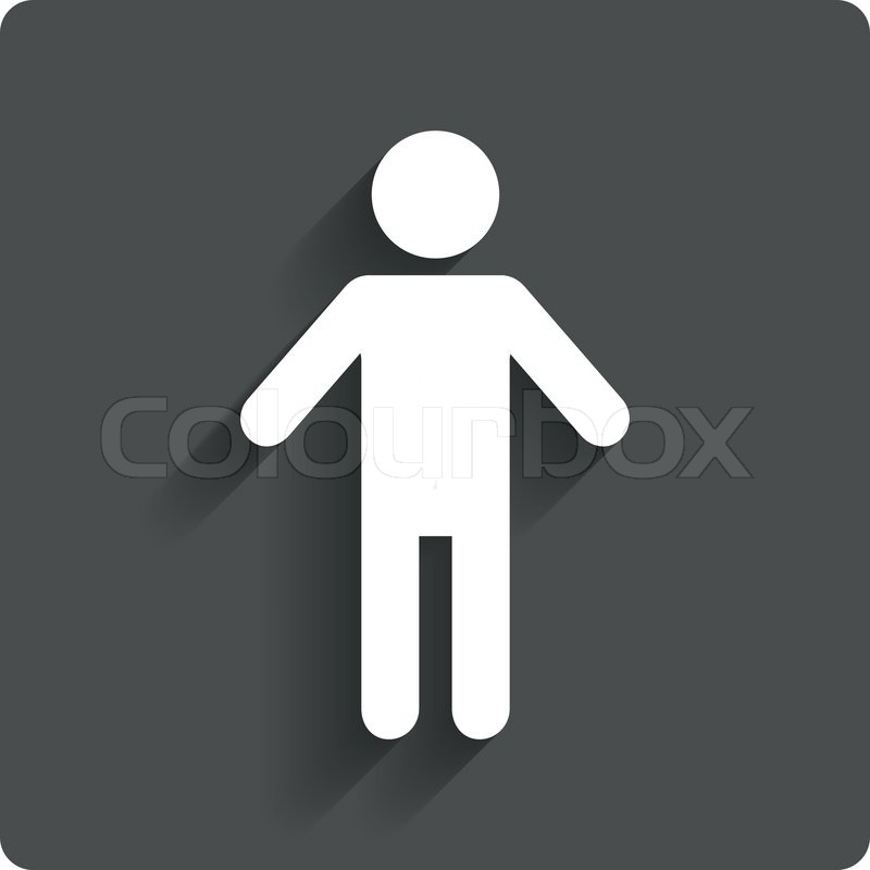 Human male sign icon. Man Person ... | Stock vector | Colourbox