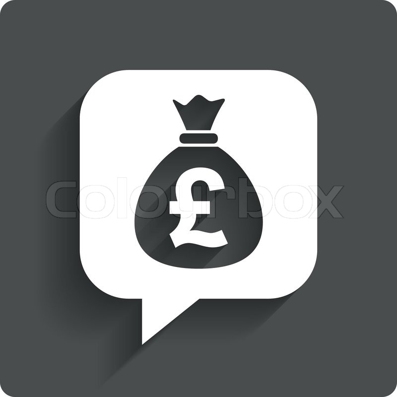 Money bag sign icon. Pound GBP ... | Stock vector | Colourbox