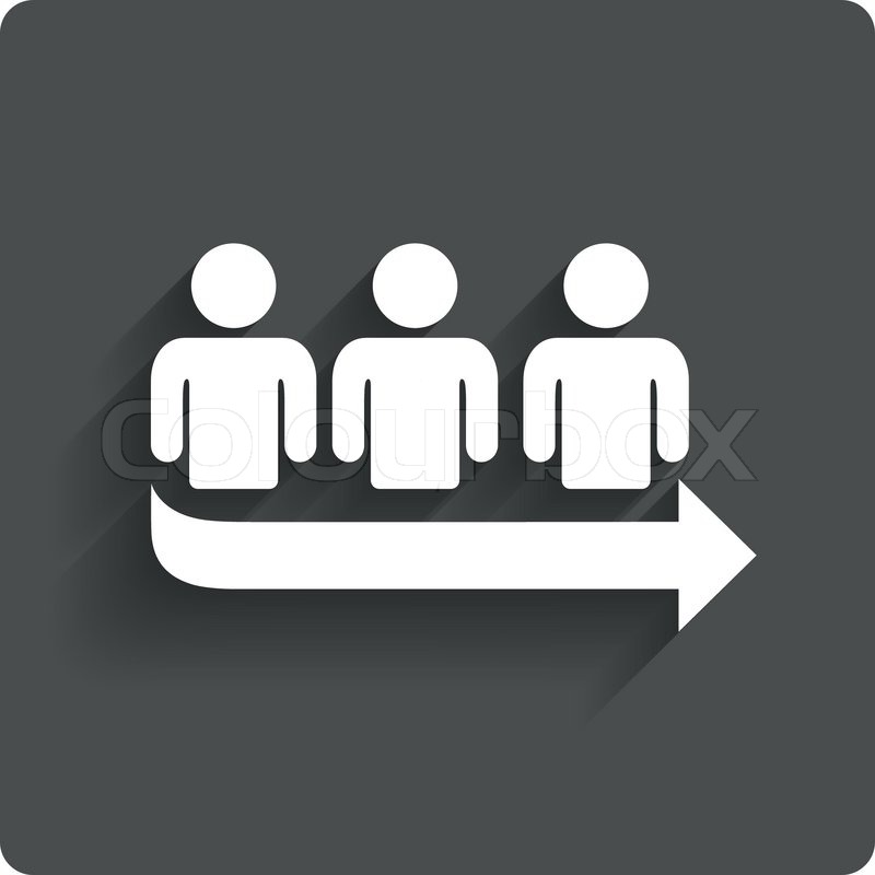 Queue sign icon. Long turn symbol. ... | Stock vector | Colourbox
