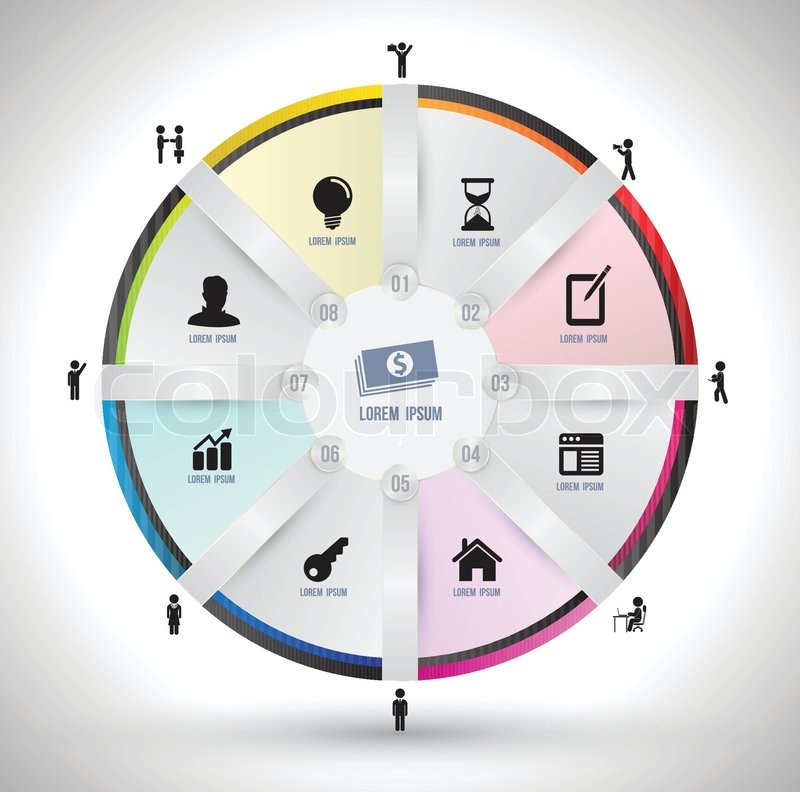 Circle loop with icons | Stock vector | Colourbox